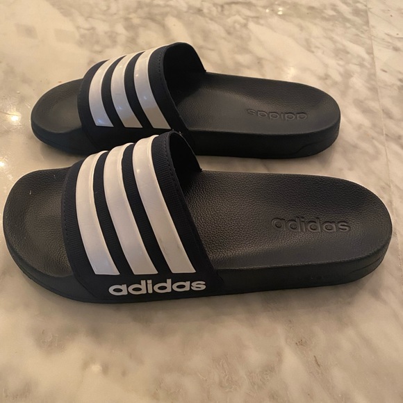 adidas | Shoes | Adidas Cloudfoam Slides Navy 8 | Poshmark